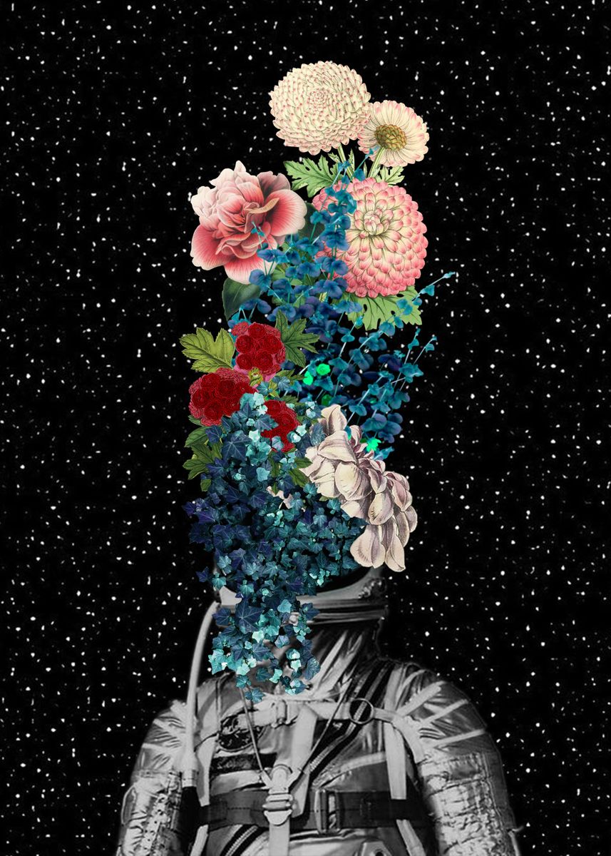 'Flower Boom' Poster, picture, metal print, paint by VK Art | Displate