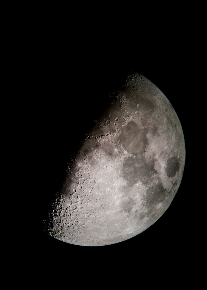 'First Quarter Moon' Poster by Michael Blocker | Displate