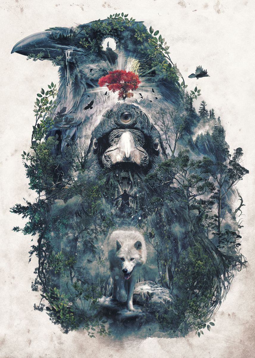 'Beware the Door' Poster, picture, metal print, paint by Barrett ...