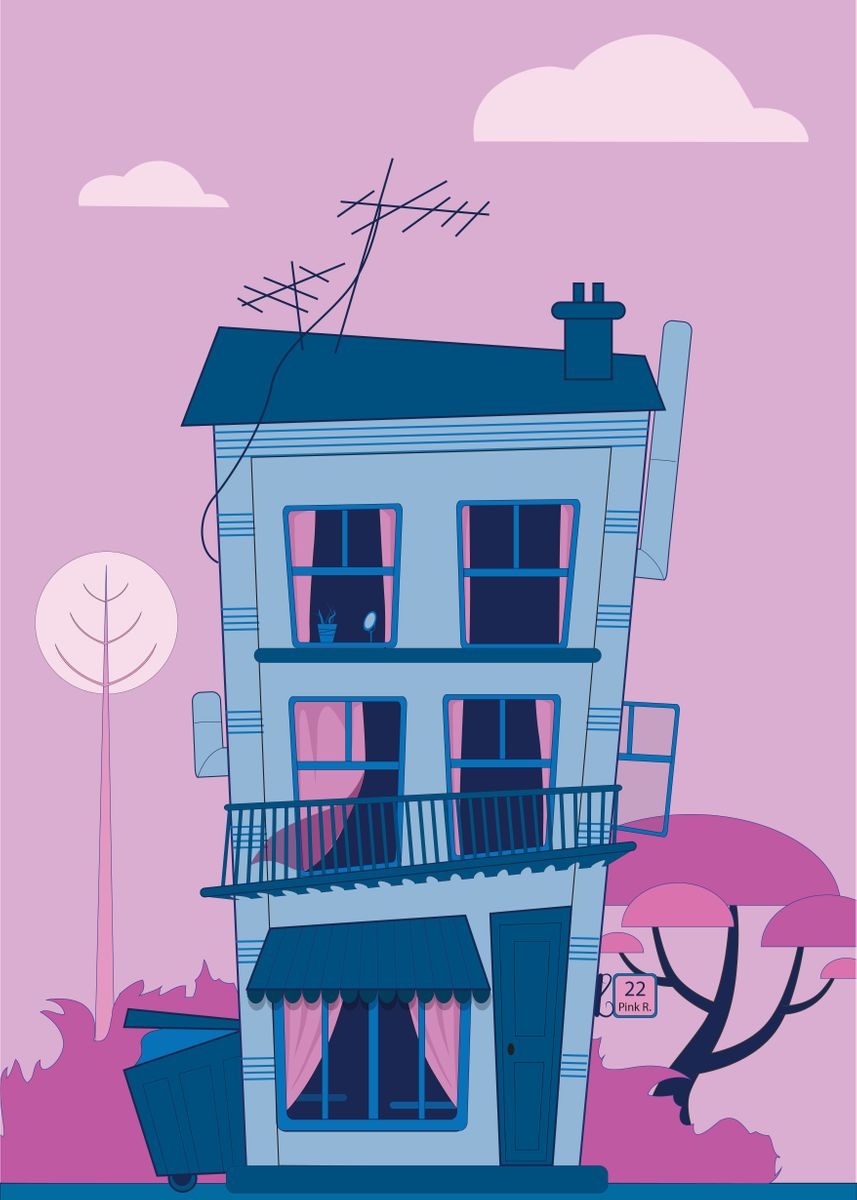 'House Of Rabbits VII' Poster, picture, metal print, paint by Alina ...