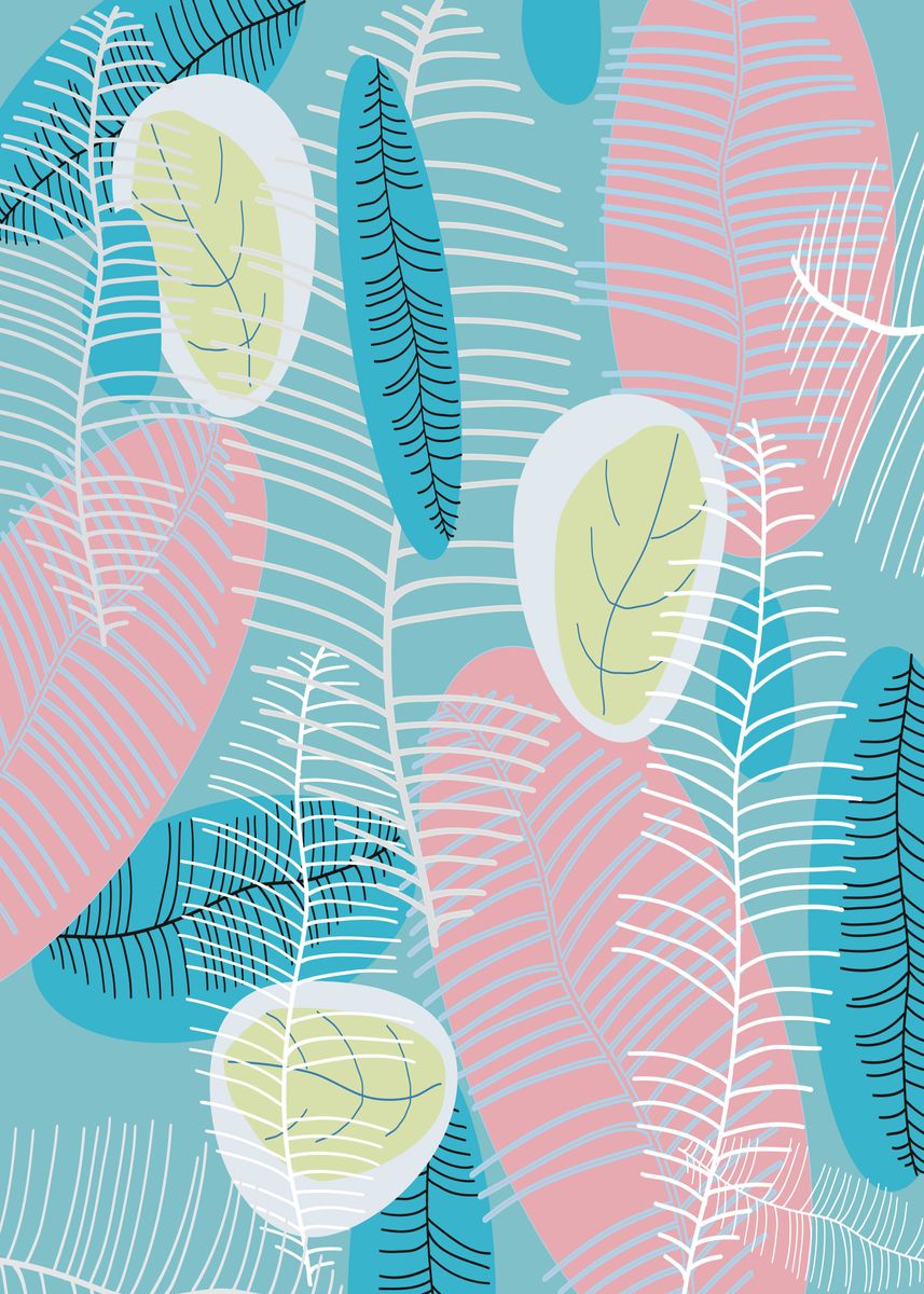 'Baby Blue Retro' Poster by MIRIMO design | Displate