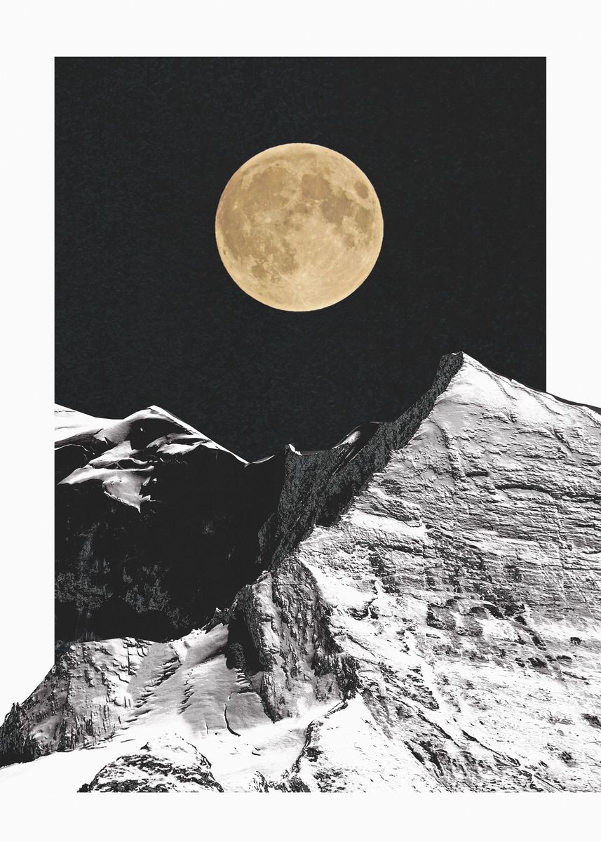 'golden moon' Poster by dada 22 | Displate