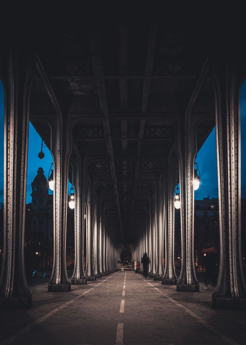 'Late Night Bridge, Pont Bir Hakeim ' Poster by Mehmet Ugur Oztekin ...