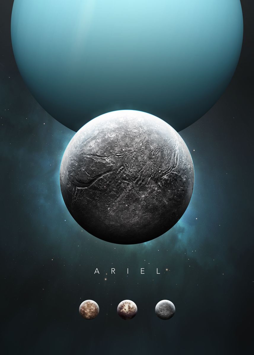 'A Portrait of the Solar System: Ariel' Poster, picture, metal print ...