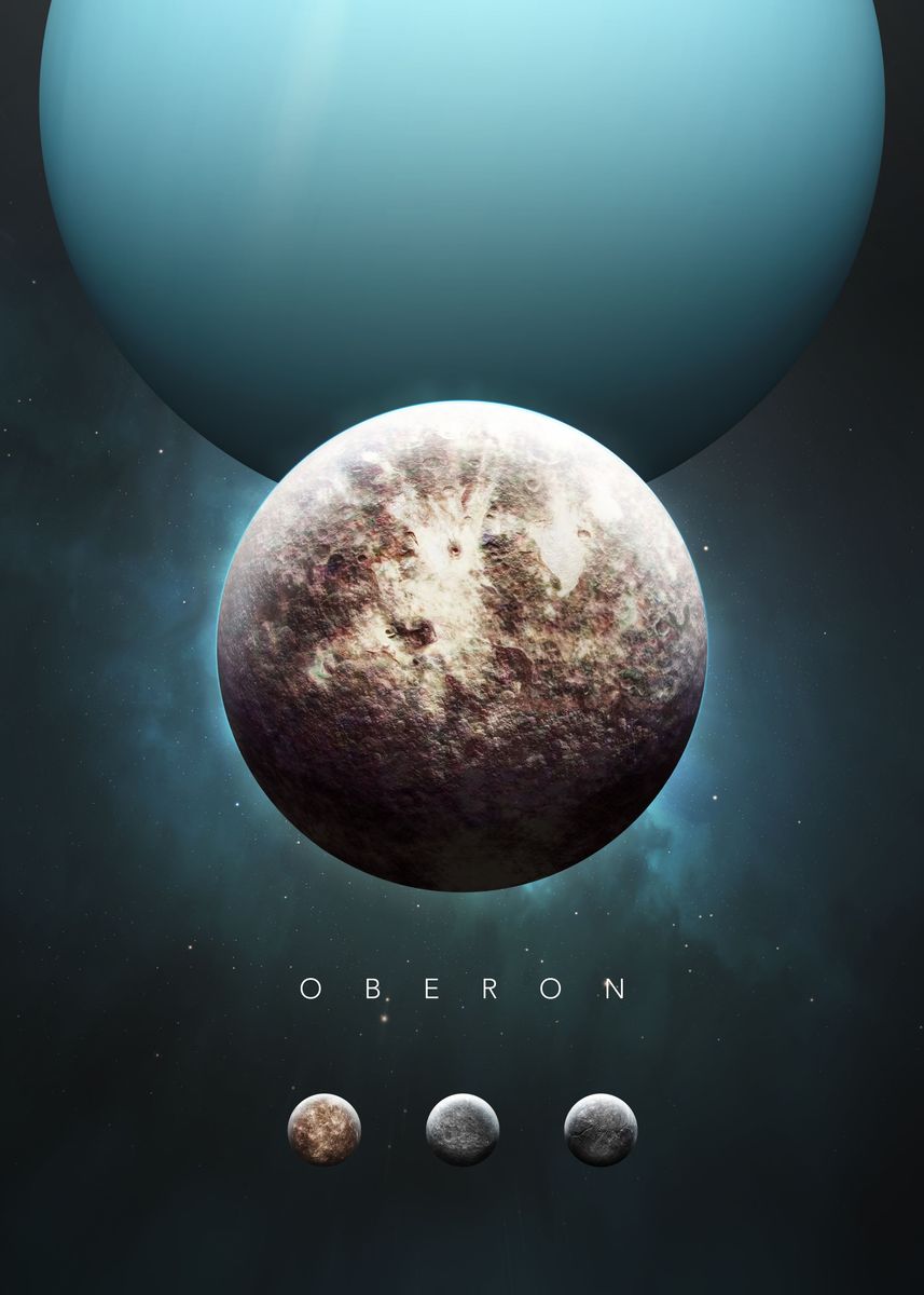 'A Portrait of the Solar System: Oberon' Poster, picture, metal print ...