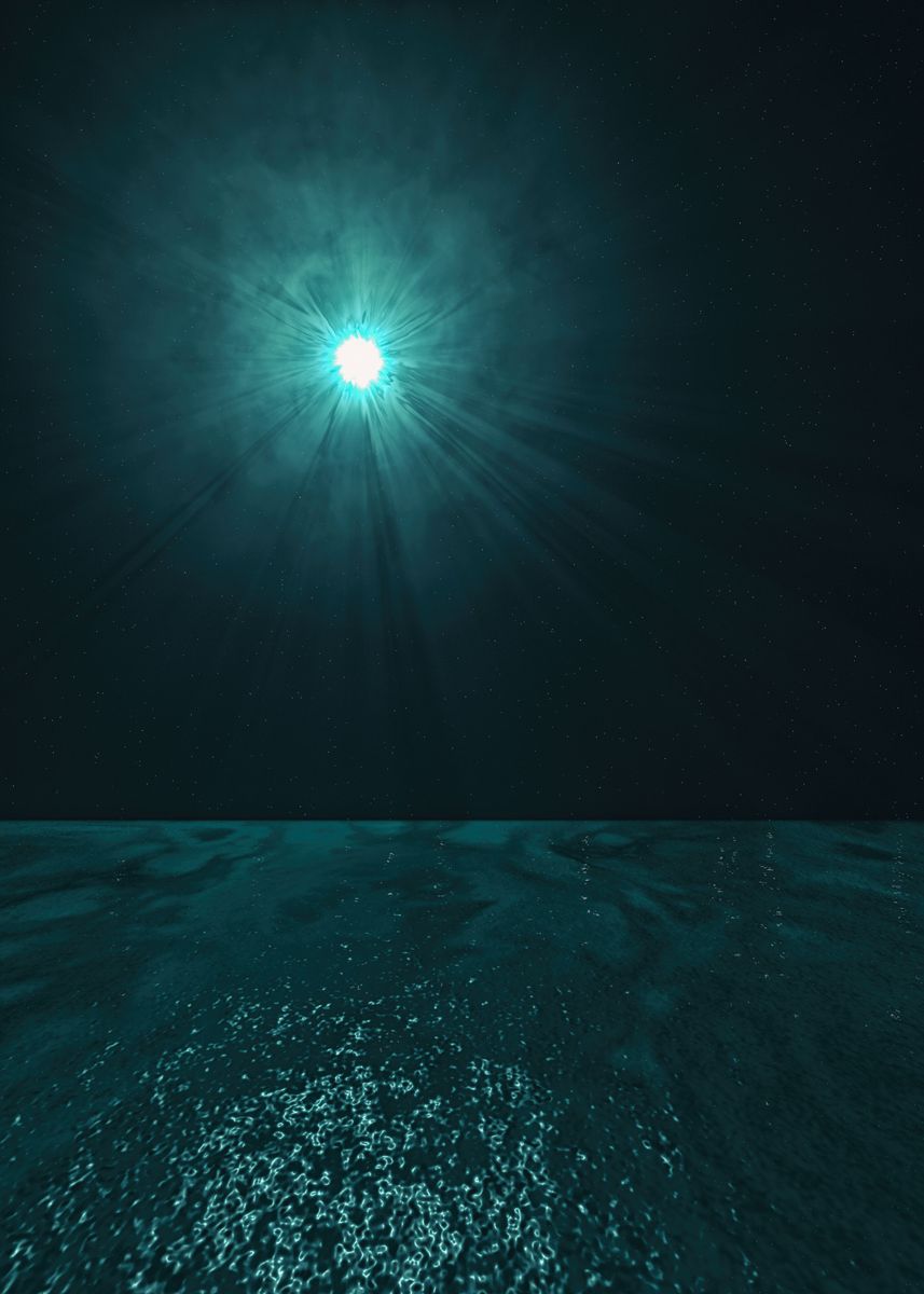 'Midnight Ocean ' Poster, picture, metal print, paint by Josh Lapham ...