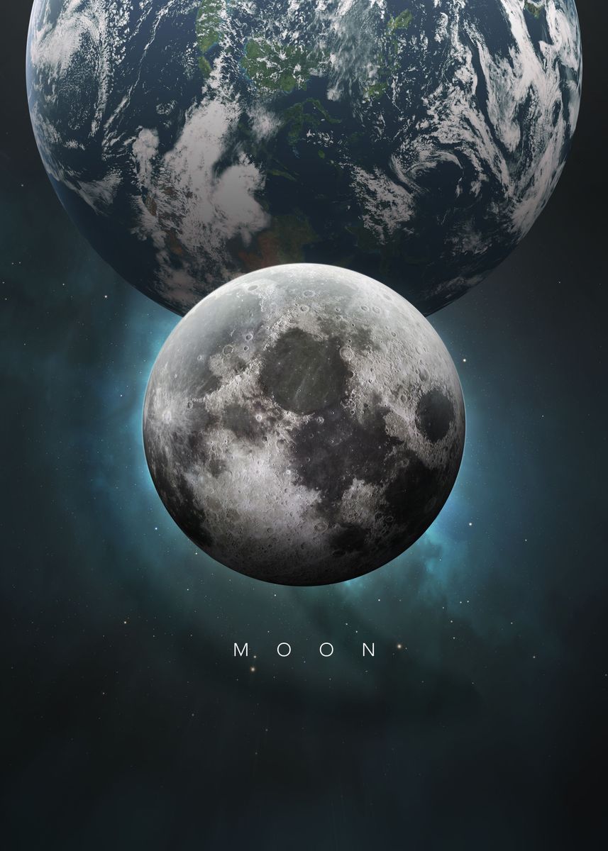 'A Portrait of the Solar System: Moon' Poster, picture, metal print ...