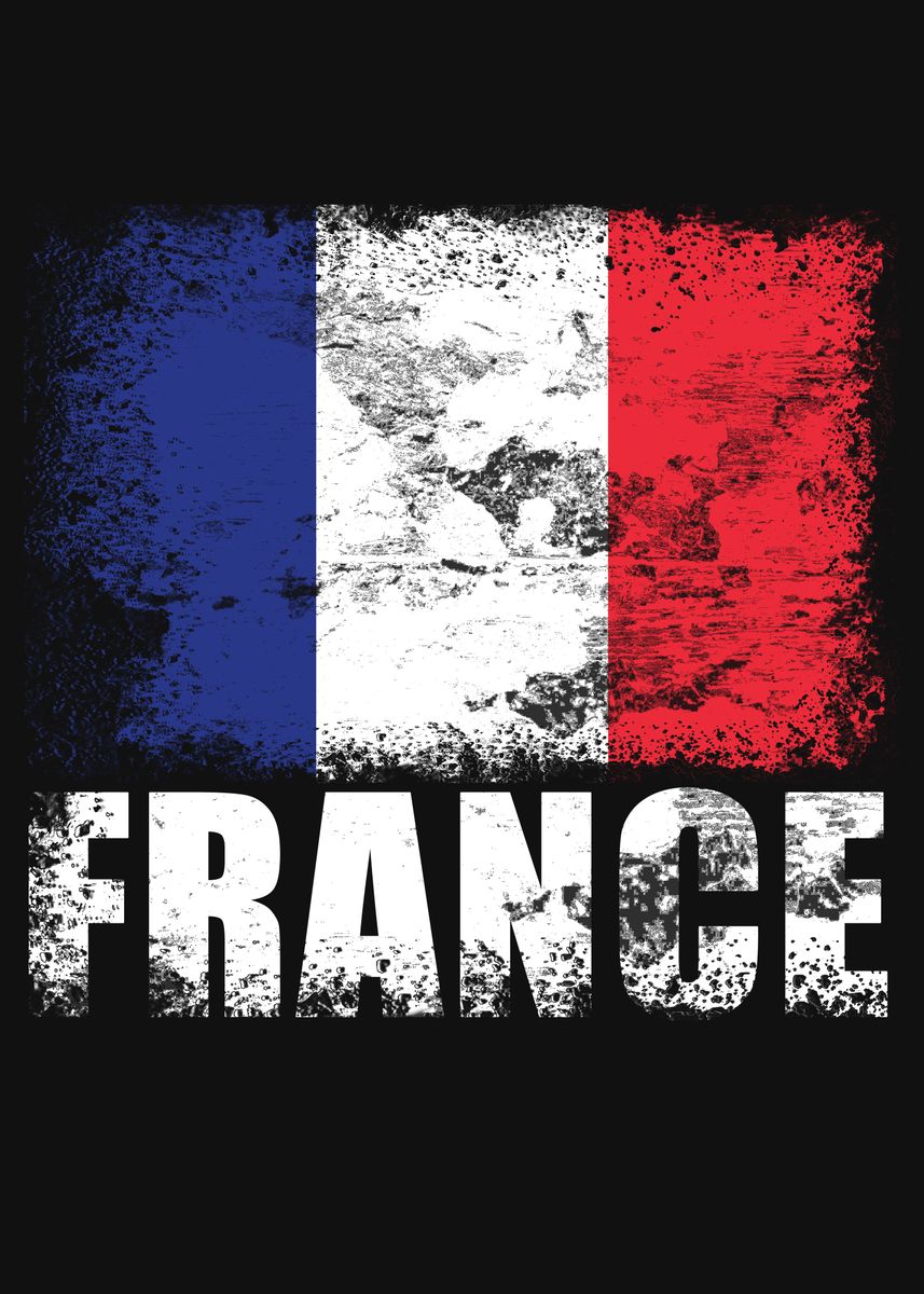 'France Flag' Poster, picture, metal print, paint by Christian Strang ...