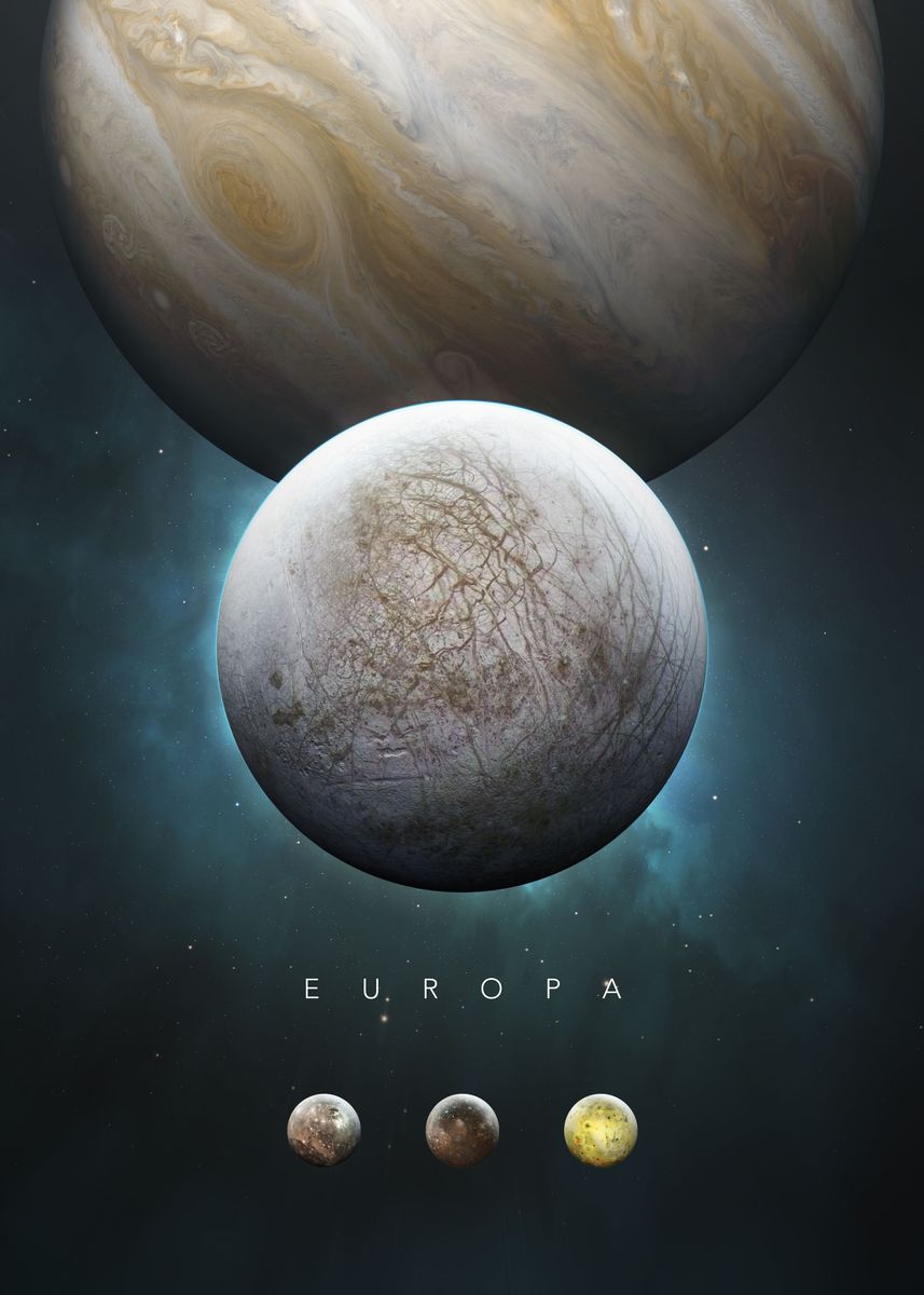 'A Portrait of the Solar System: Europa' Poster, picture, metal print ...