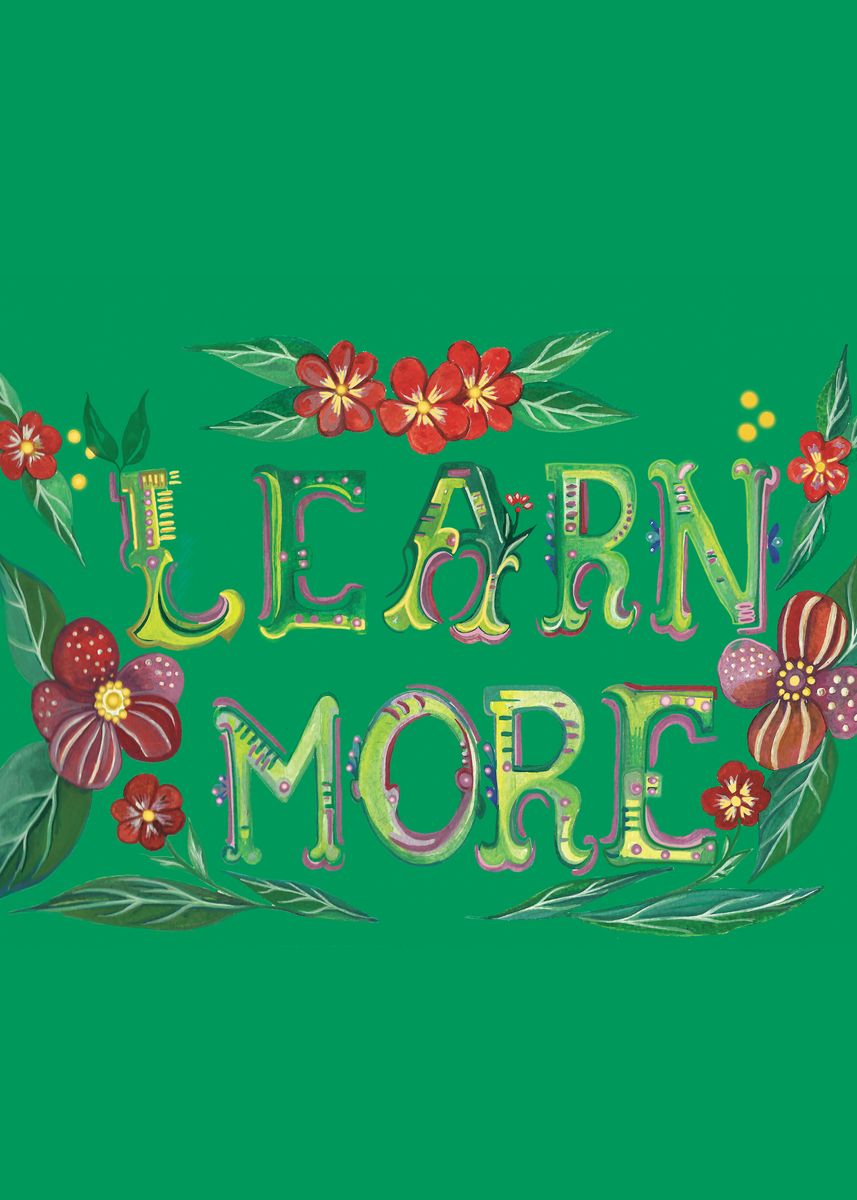 'Learn more ' Poster, picture, metal print, paint by Marija Stojanoska ...