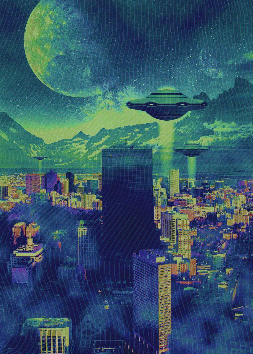 'Space Invaders' Poster, picture, metal print, paint by Stelios ...