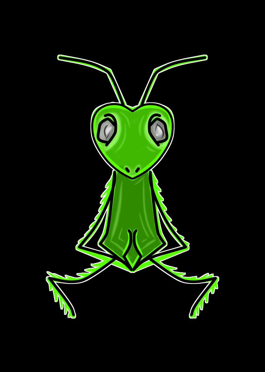 'Praying Mantis' Poster, picture, metal print, paint by Vincent J ...