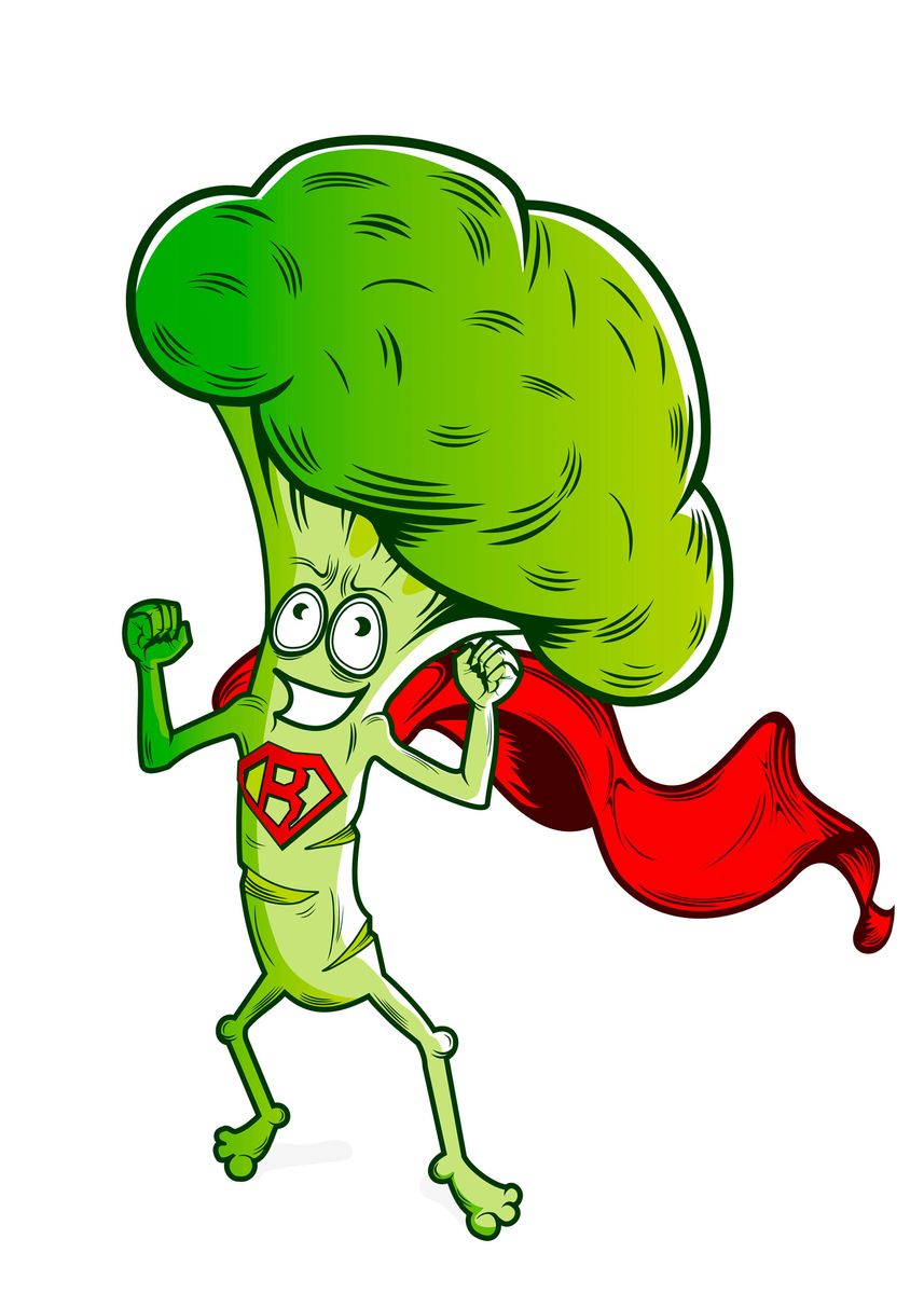 'super broccoli' Poster, picture, metal print, paint by Mateusz Pawlik ...
