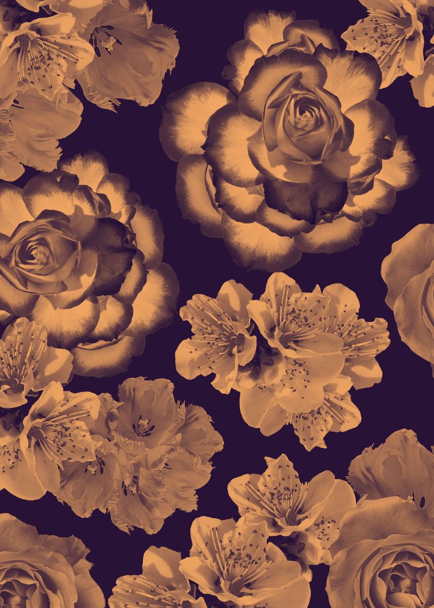 'FLOWER PATTERN 1' Poster by Snisovik Prints | Displate