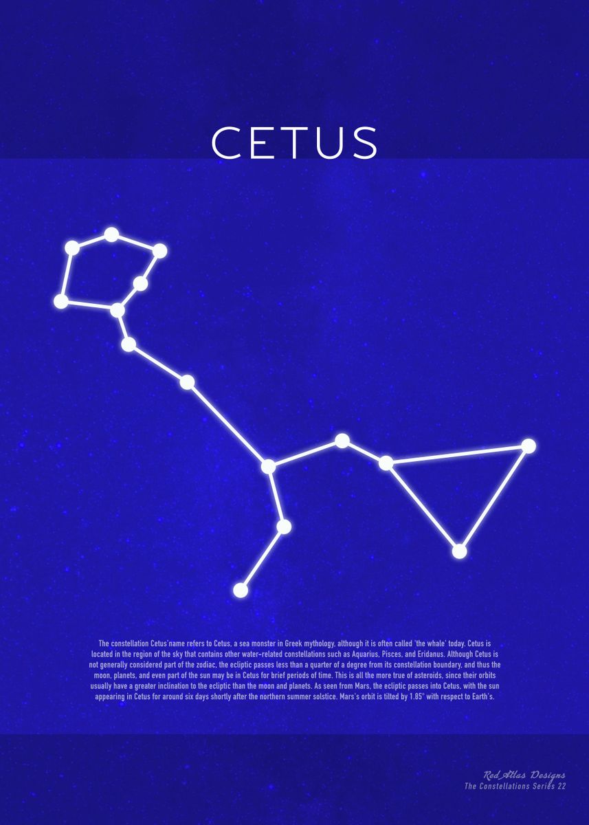 'Cetus The Constellations Minimalist Series 22' Poster, picture, metal ...