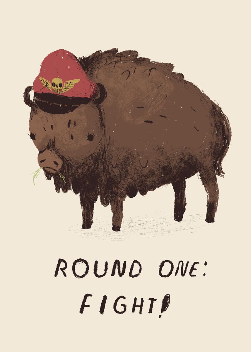'round one: fight!' Poster, picture, metal print, paint by Louis ...