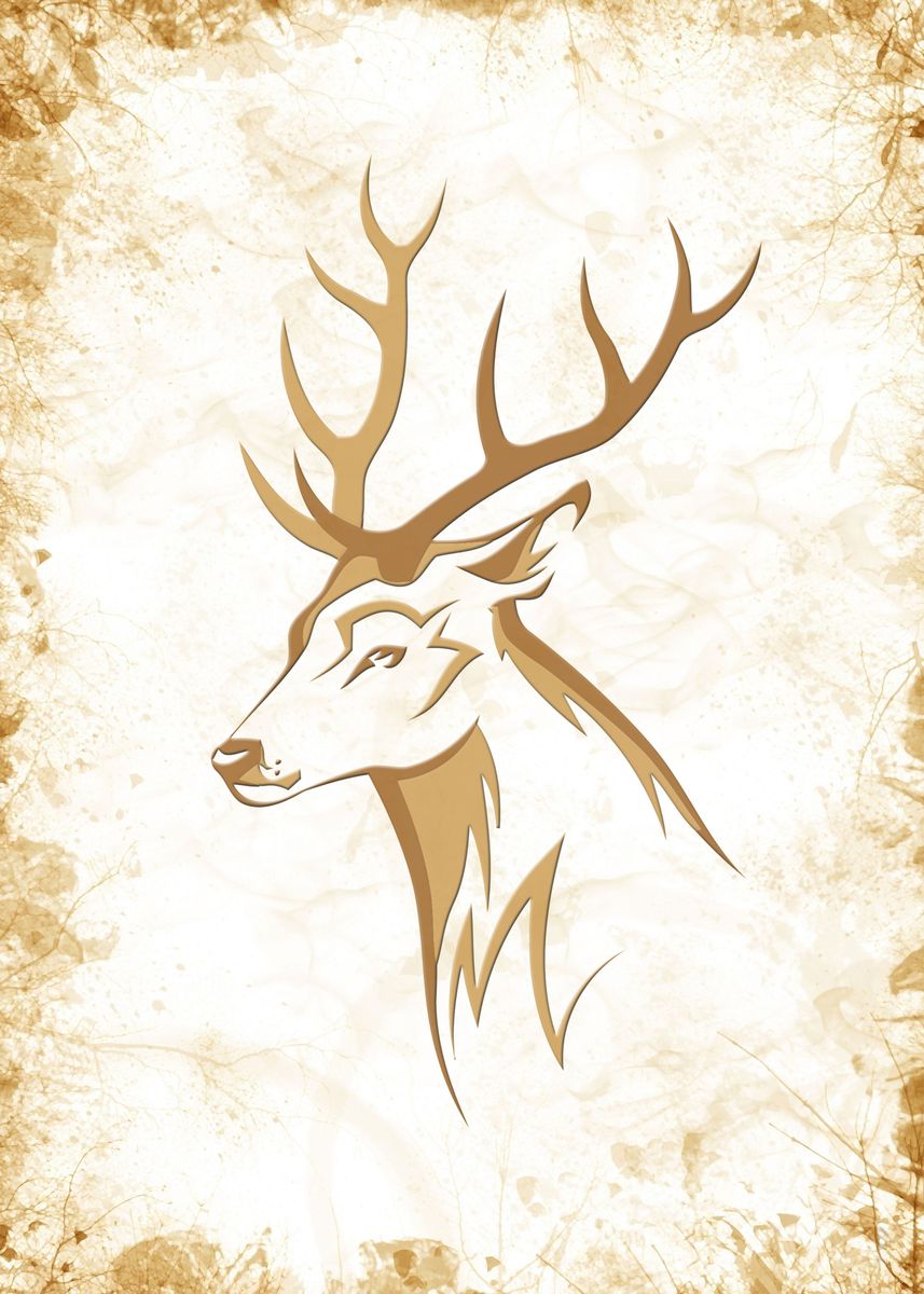 'Paper deer' Poster by AA collection | Displate