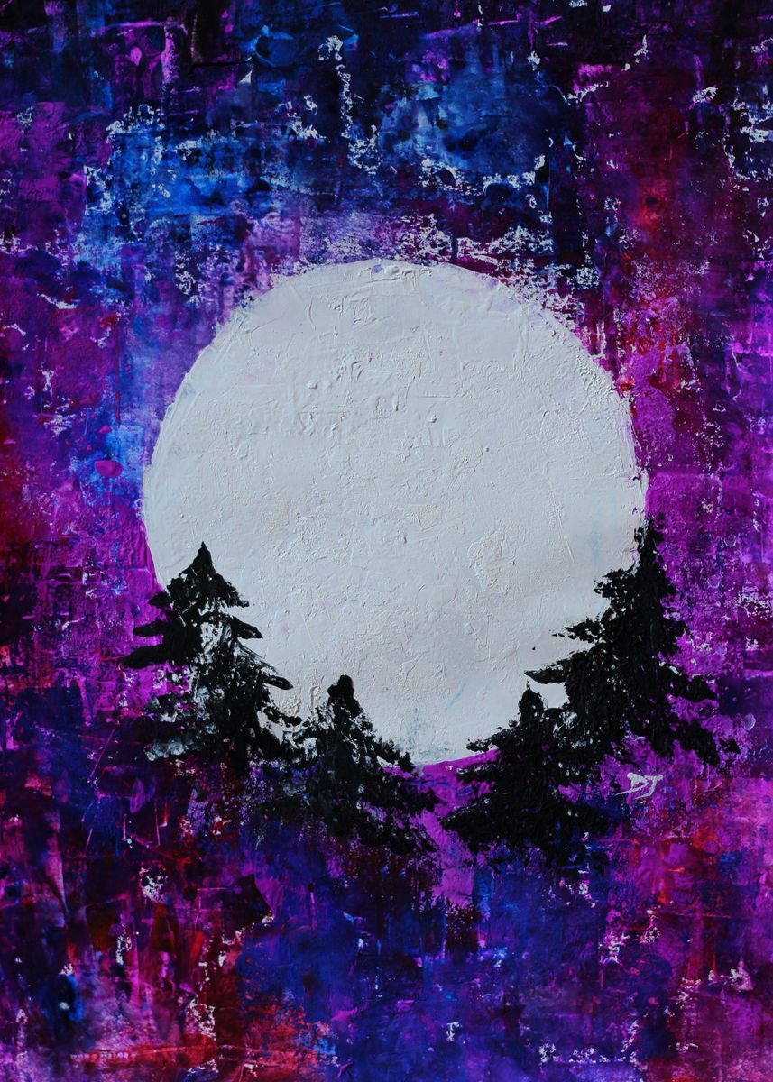 'Moon series' Poster, picture, metal print, paint by nytowl | Displate