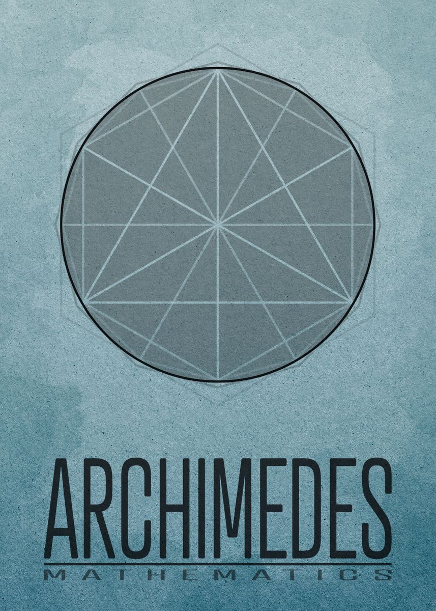 'Archimedes' Poster, picture, metal print, paint by Nerdiful Art | Displate