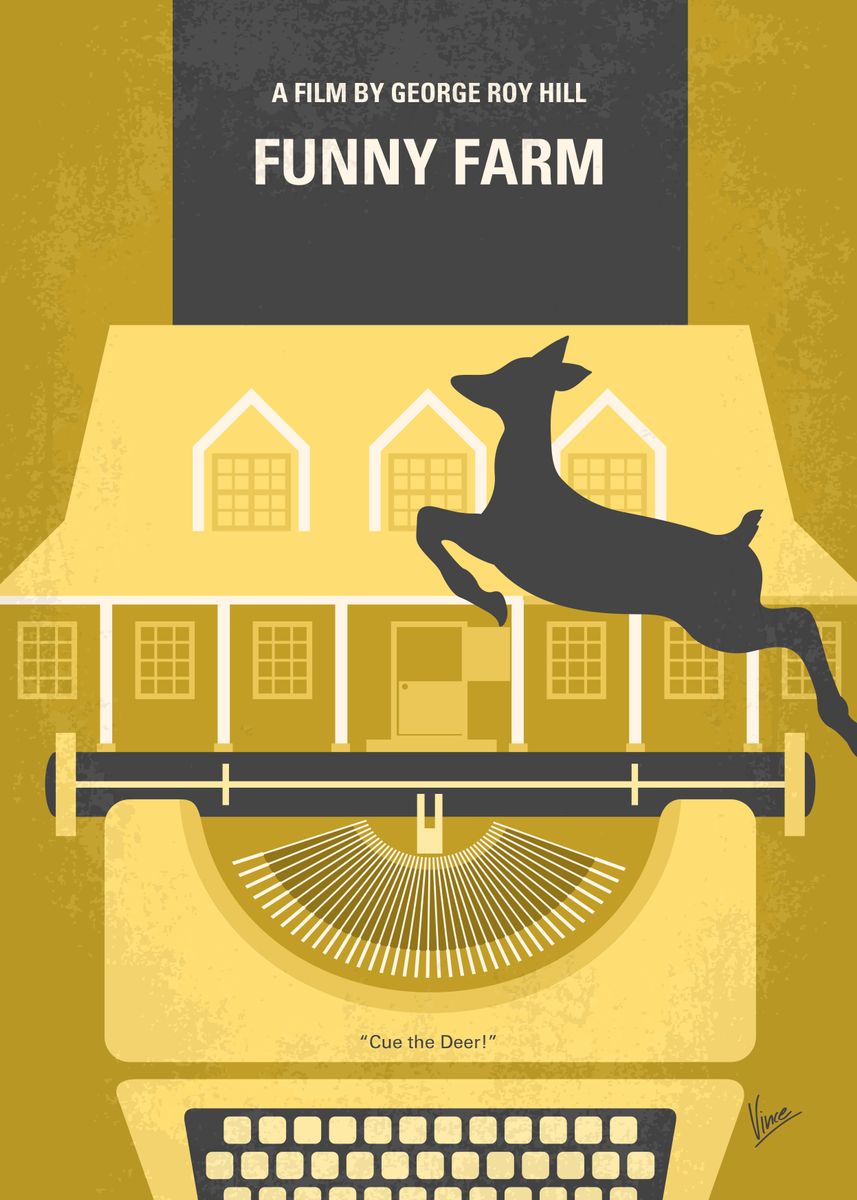 'No959 My Funny Farm minimal m' Poster, picture, metal print, paint by ...