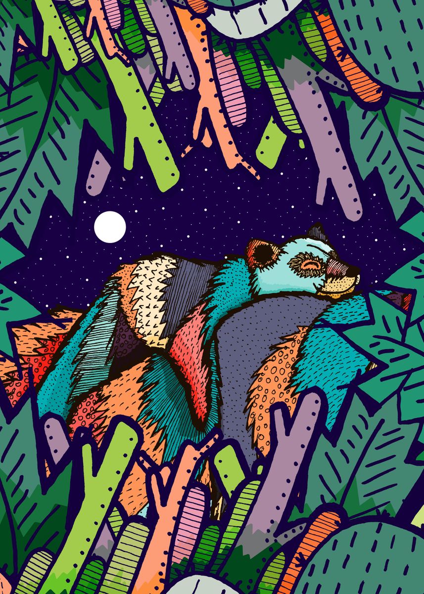 'The little bear' Poster, picture, metal print, paint by Steve Wade ...