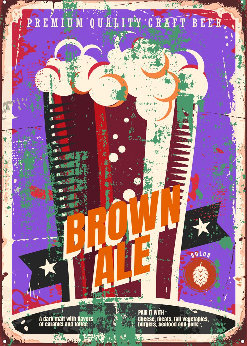 'Brown ale' Poster by Mr Jackpots | Displate