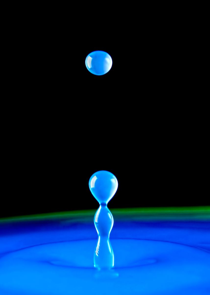 'Blue drop' Poster by Philipe David | Displate