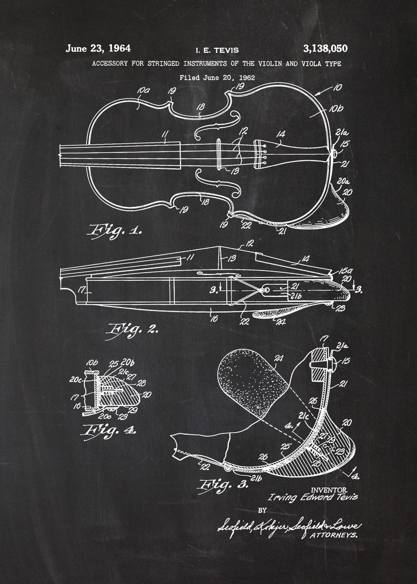 '1962 Accessory for Stringed Instruments' Poster by Nicram K | Displate