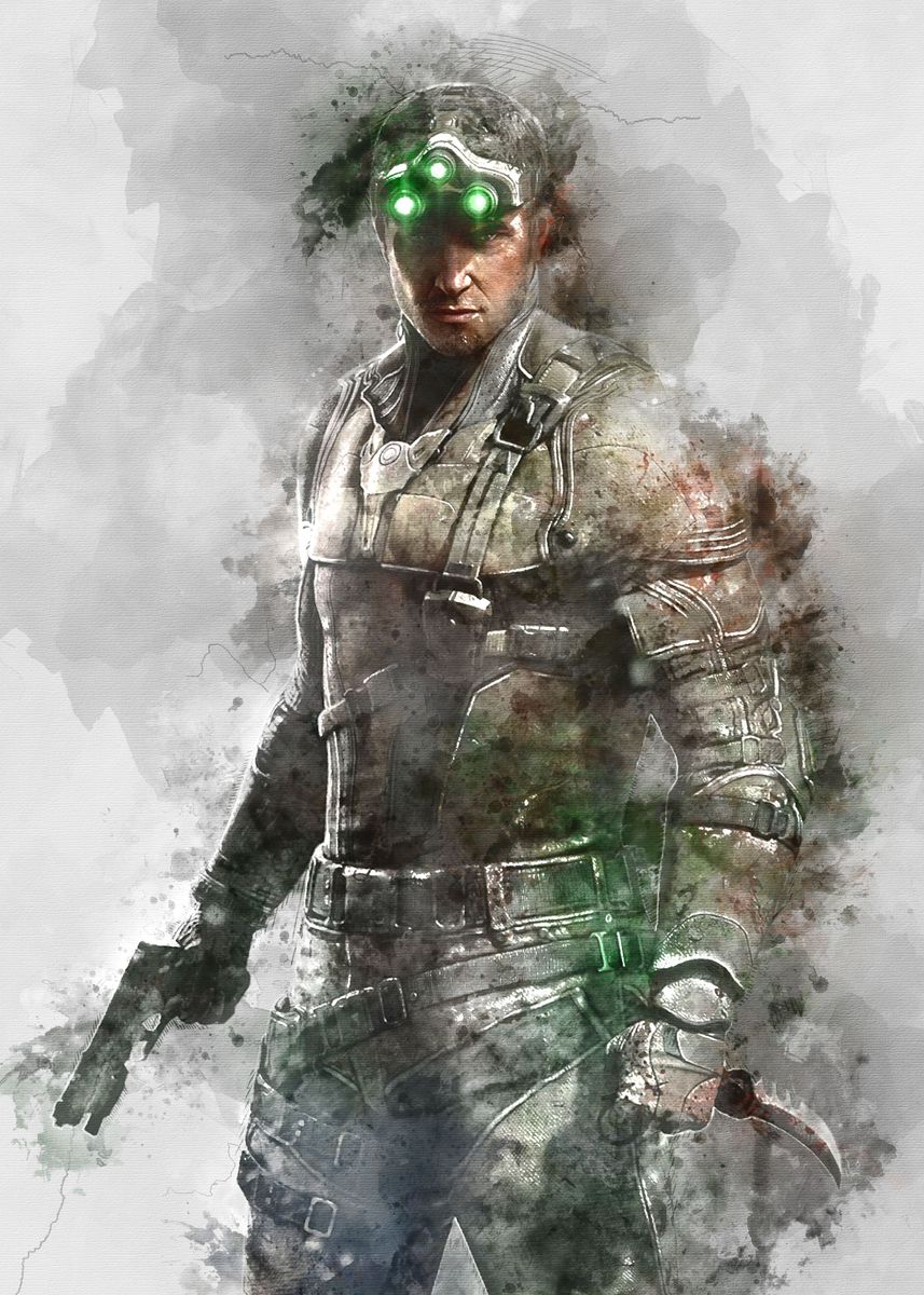 'Splinter Cell / WaterColor' Poster, picture, metal print, paint by Gab ...