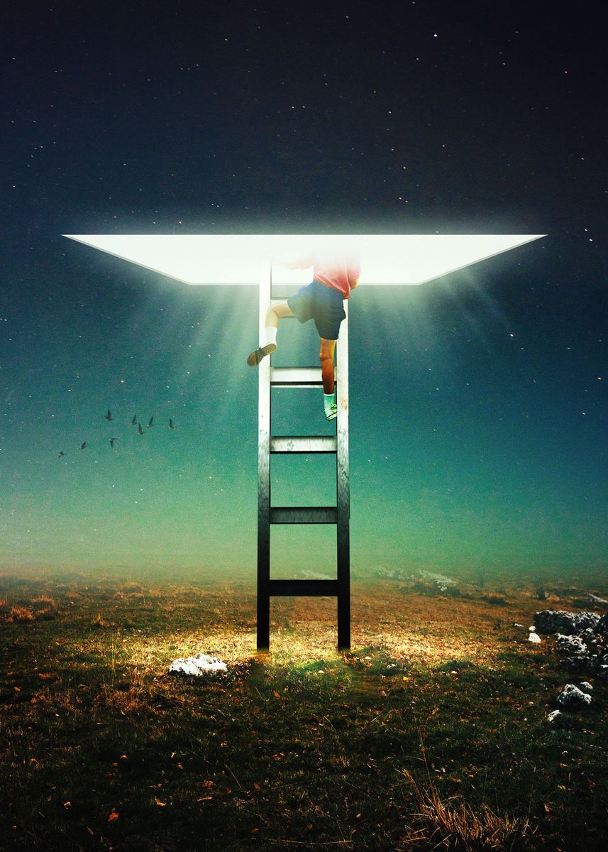'Curiosity' Poster, picture, metal print, paint by seam less | Displate