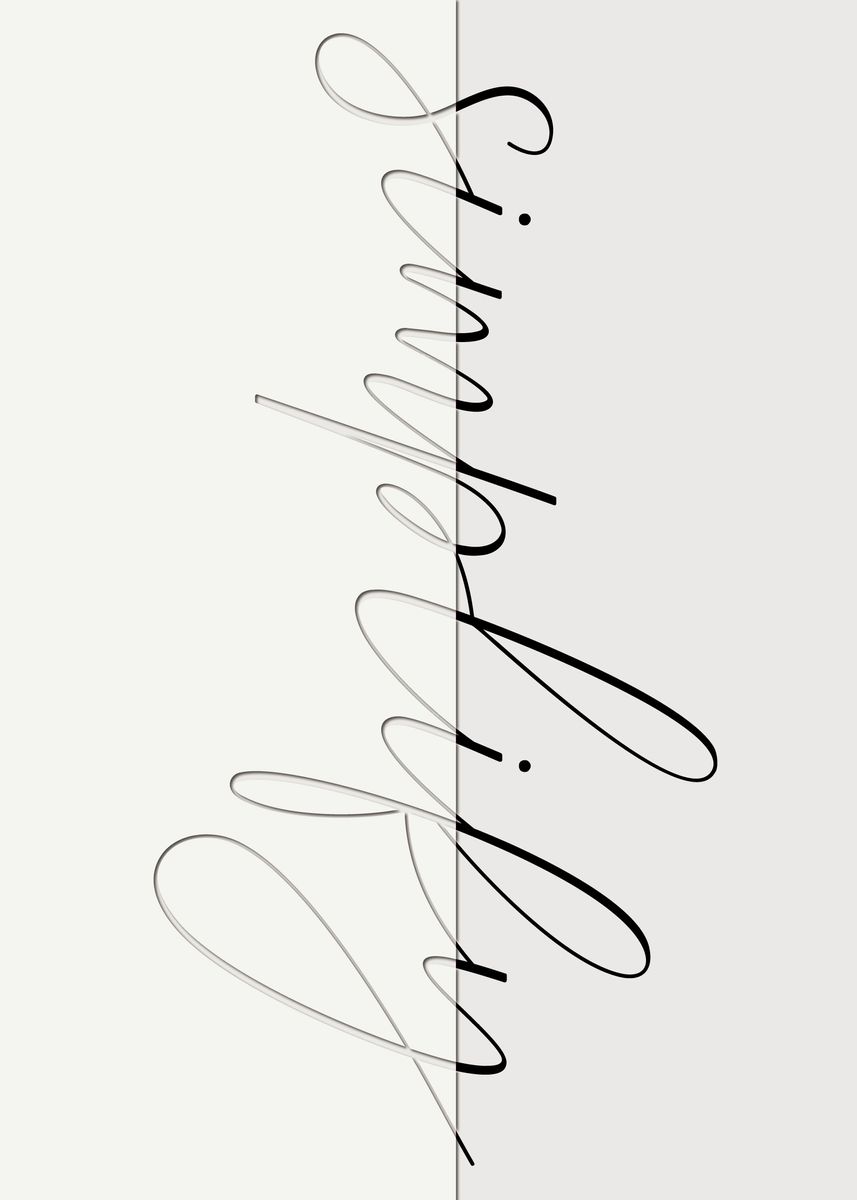 'Simplify' Poster, picture, metal print, paint by Emese Horvath | Displate