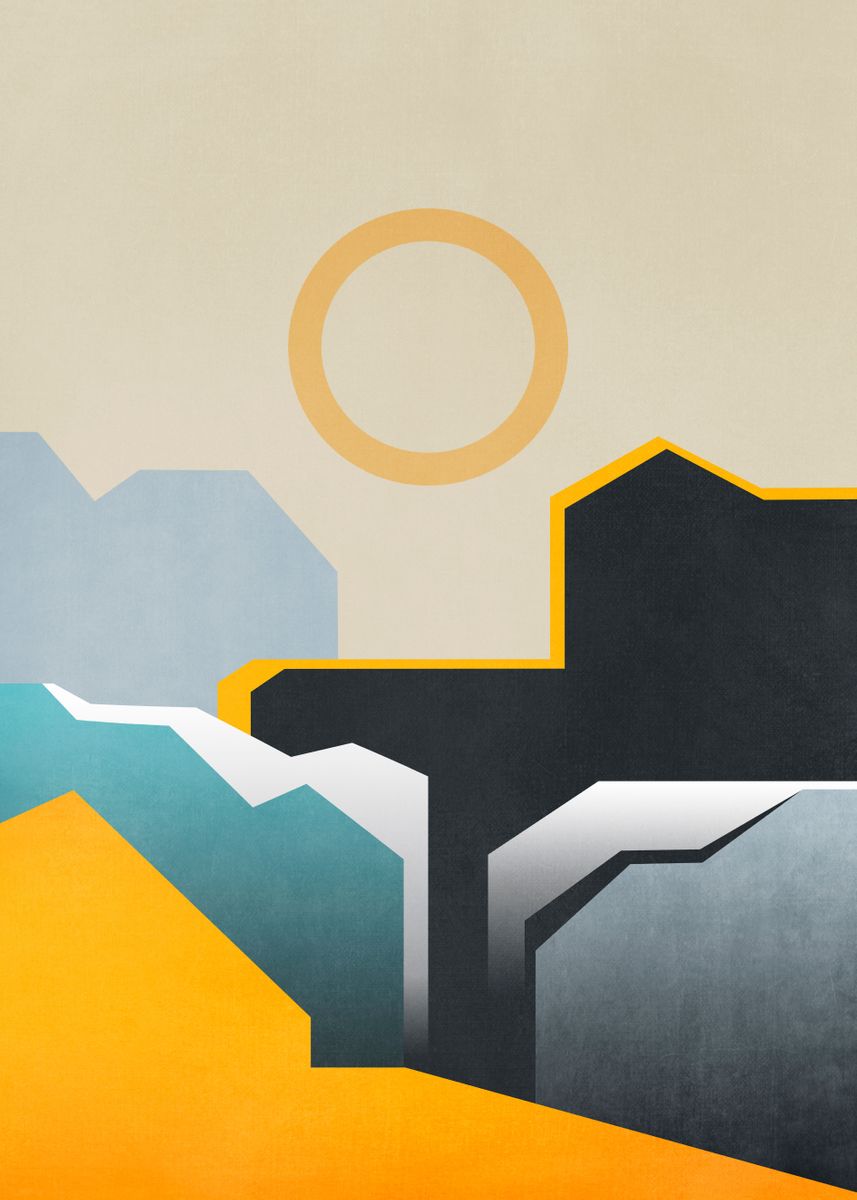 'Abstract Architecture 06' Poster, picture, metal print, paint by Marco ...