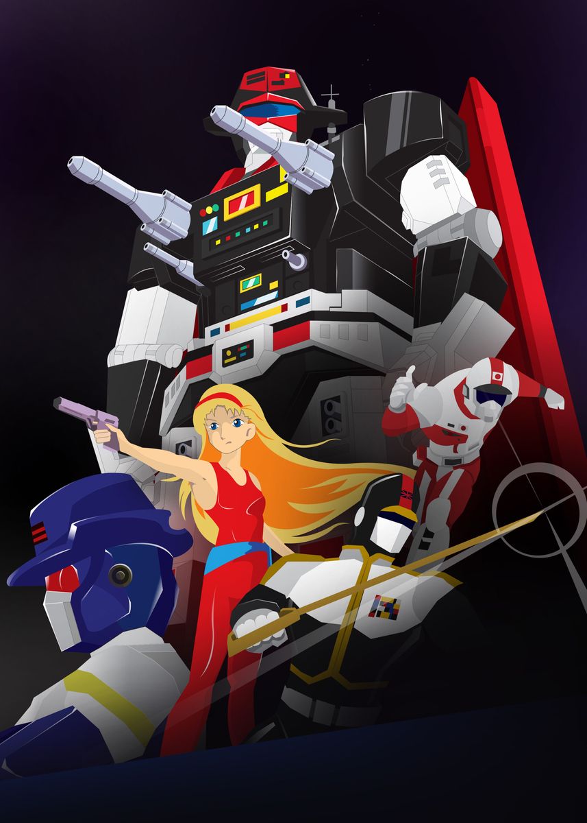 'Saber Rider and the Star Sheriffs' Poster, picture, metal print, paint ...