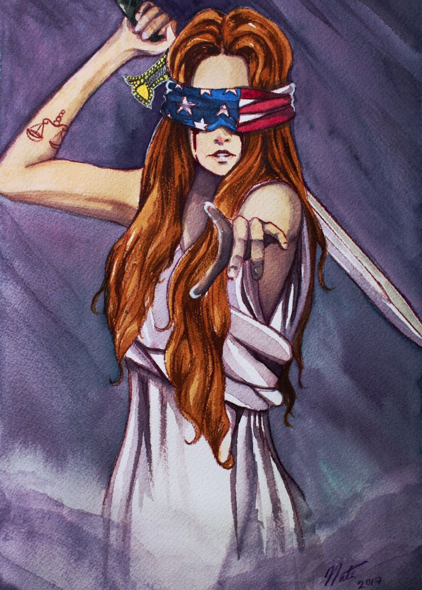 'Themis LADY JUSTICE' Poster, picture, metal print, paint by Nathan ...