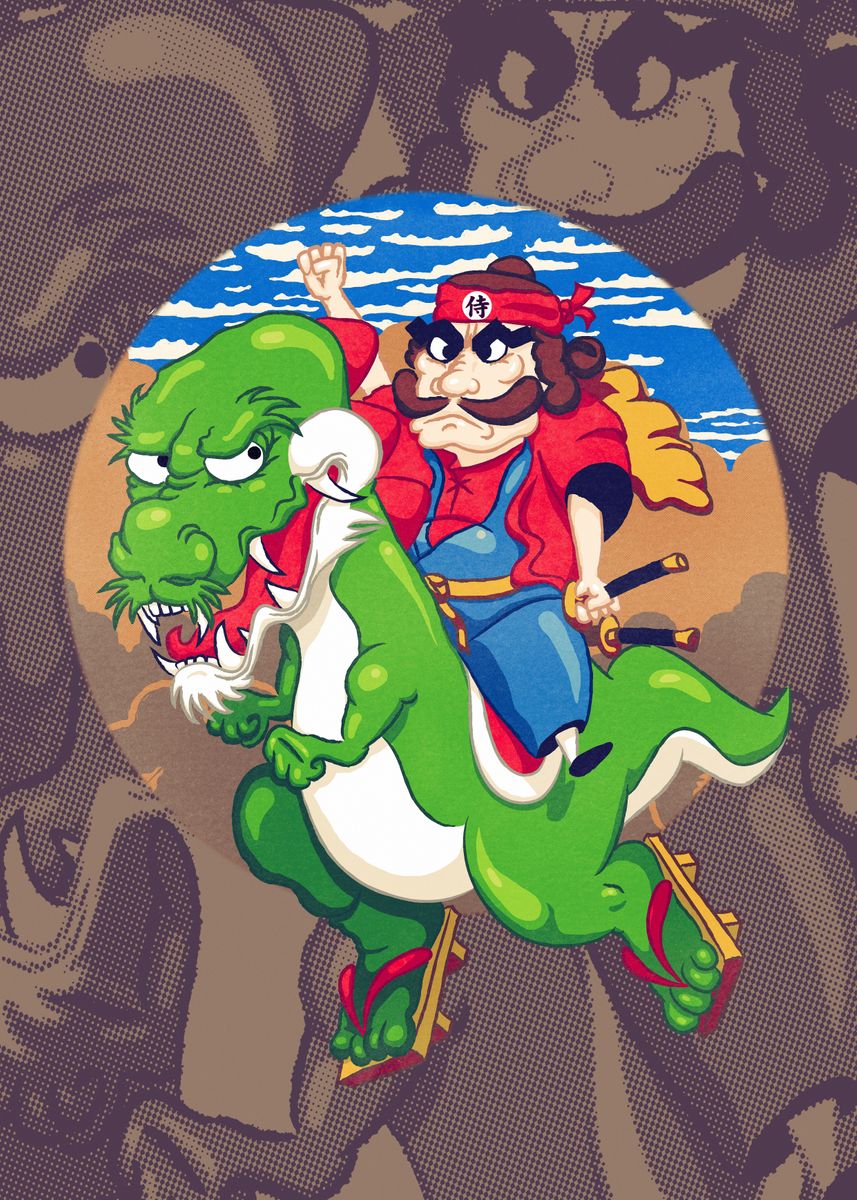 'Super Mario San' Poster, picture, metal print, paint by Eye Catching ...