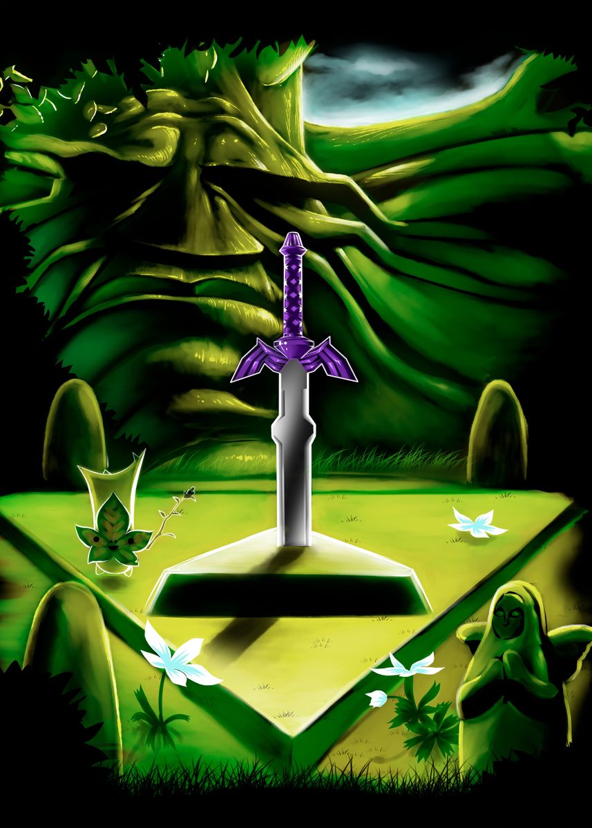 'Master Sword' Poster, picture, metal print, paint by Denis Orio Ibañez ...