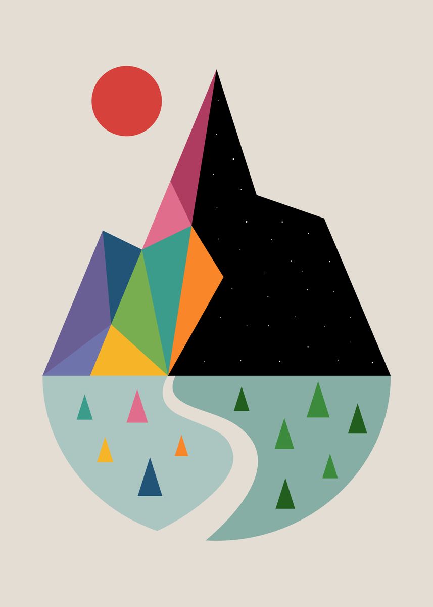 'Bright Side' Poster by Andy Westface | Displate