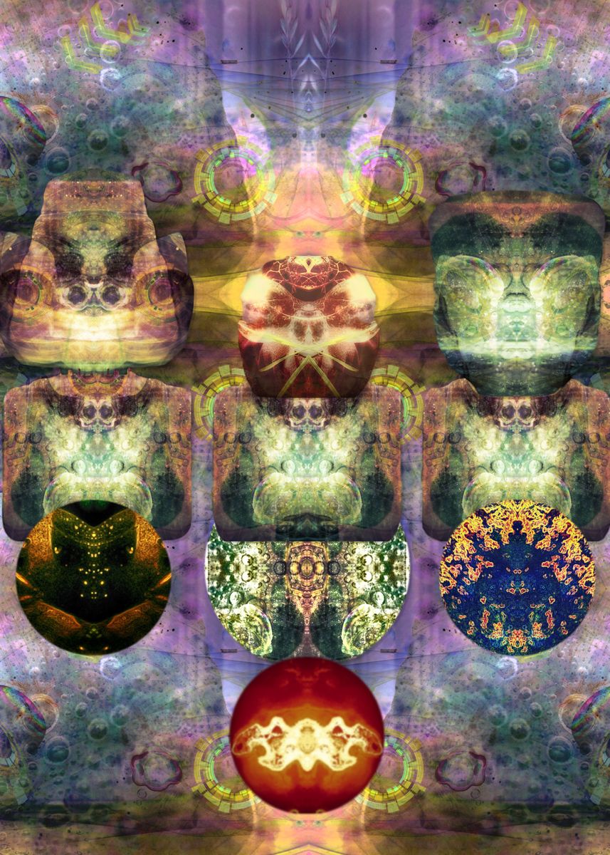 'Noble Watchers of Spirit R' Poster, picture, metal print, paint by ...