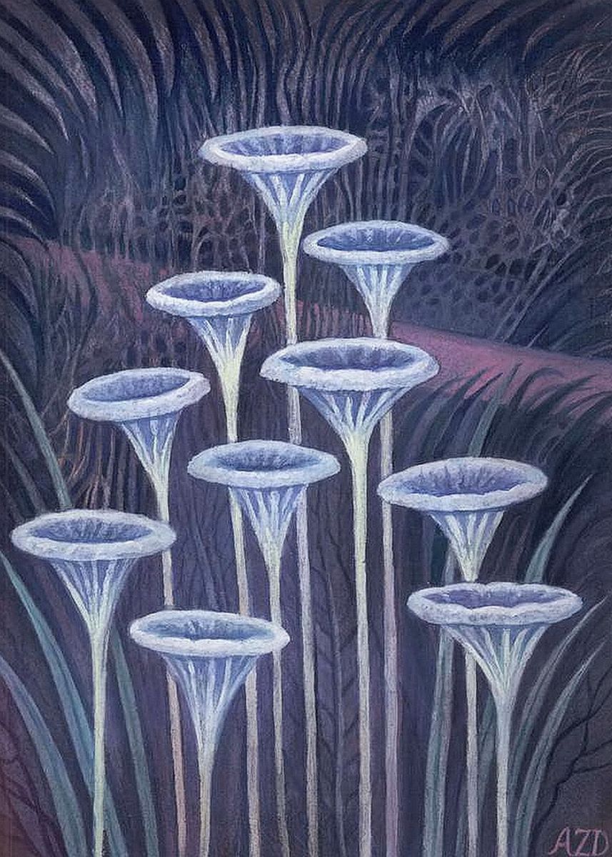 'Violet flowers' Poster, picture, metal print, paint by Dragan ...