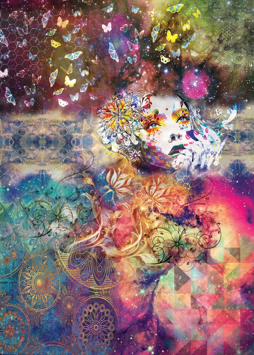 'The Galaxy Fusion' Poster, picture, metal print, paint by Hamza Nadeem ...