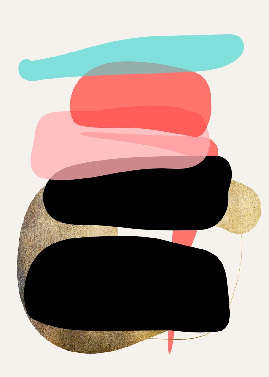 'Modern minimal forms 1' Poster by Yolanda Vargas | Displate