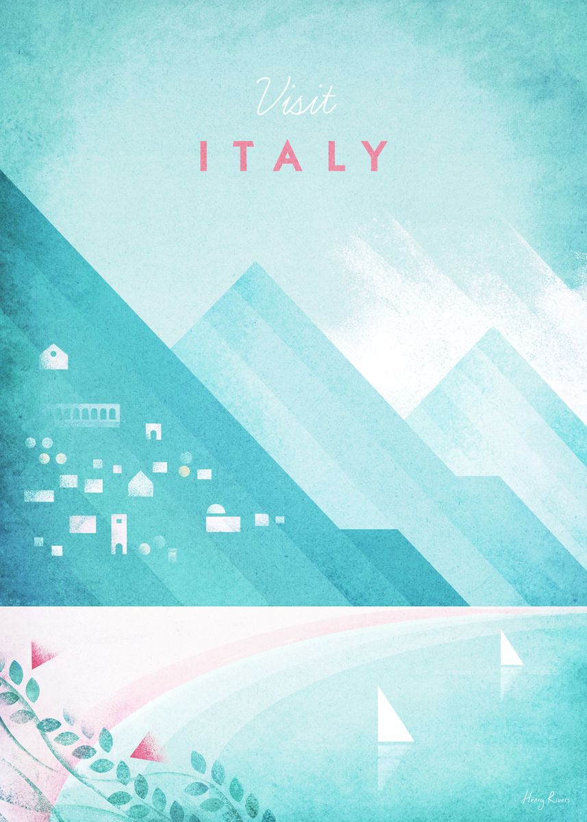'Italy' Poster, picture, metal print, paint by Henry Rivers | Displate
