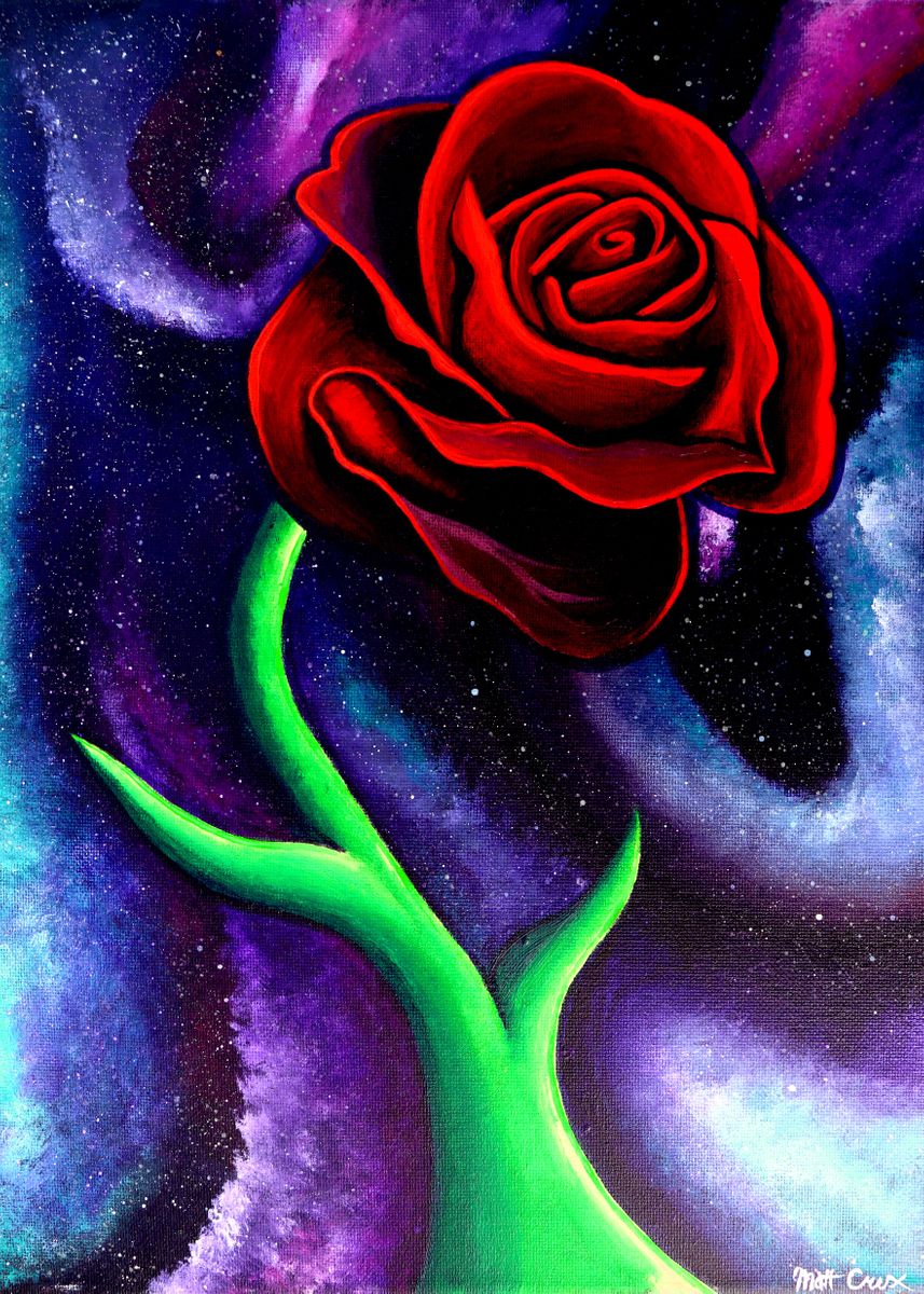 'Space Rose' Poster by Crux Magic | Displate