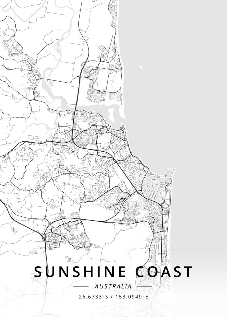 'Sunshine Coast, Australia' Poster, picture, metal print, paint by ...
