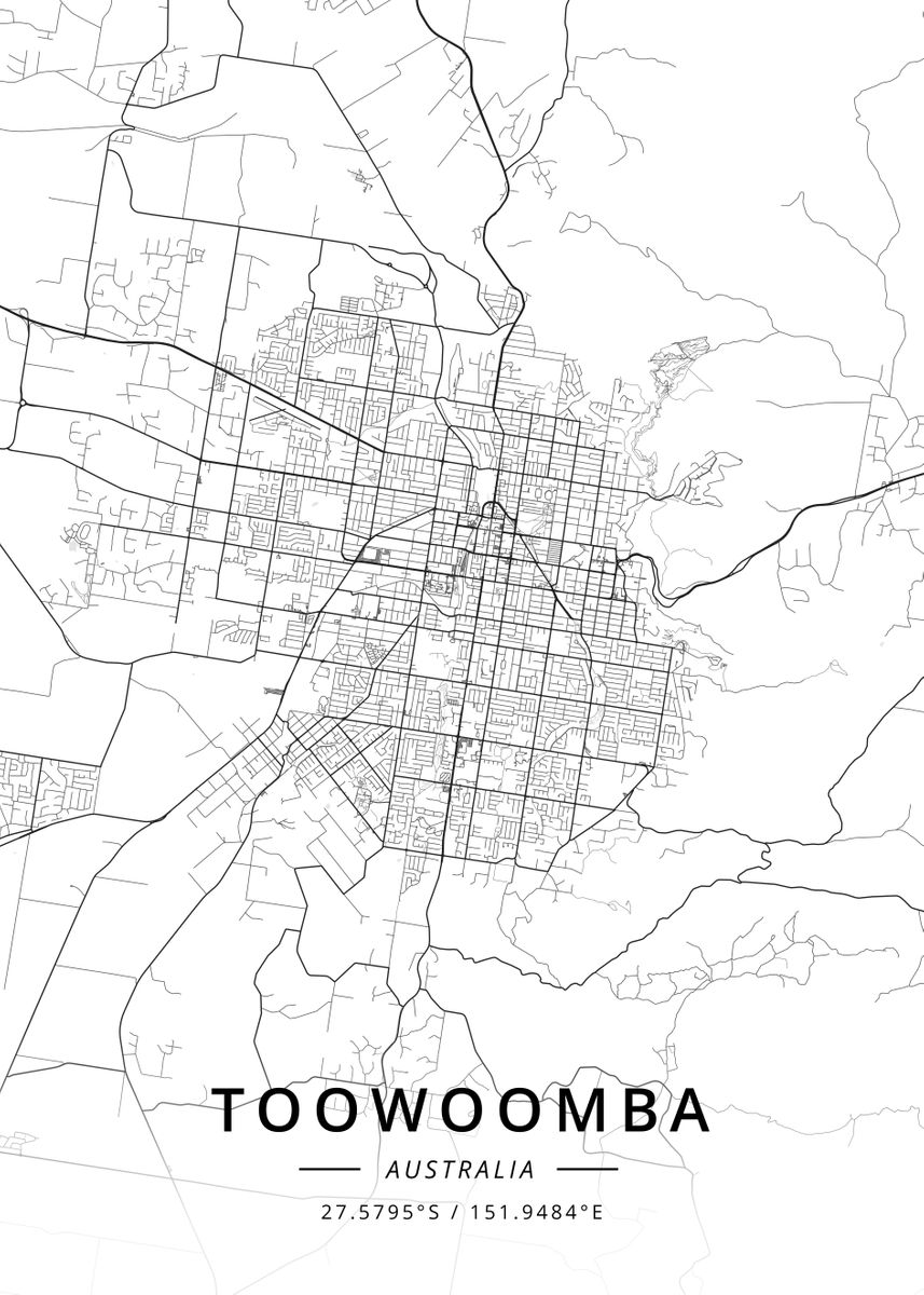 'Toowoomba, Australia' Poster, picture, metal print, paint by Designer ...