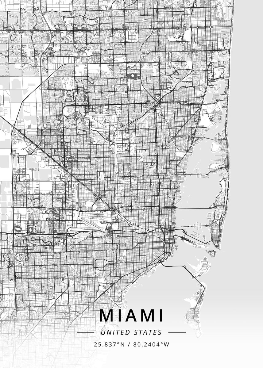 'Miami, United States' Poster, picture, metal print, paint by Designer ...