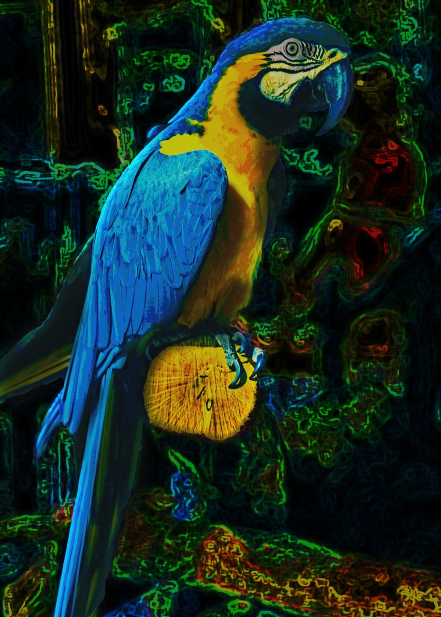 'Digital parrot' Poster by Irina Demydovych | Displate