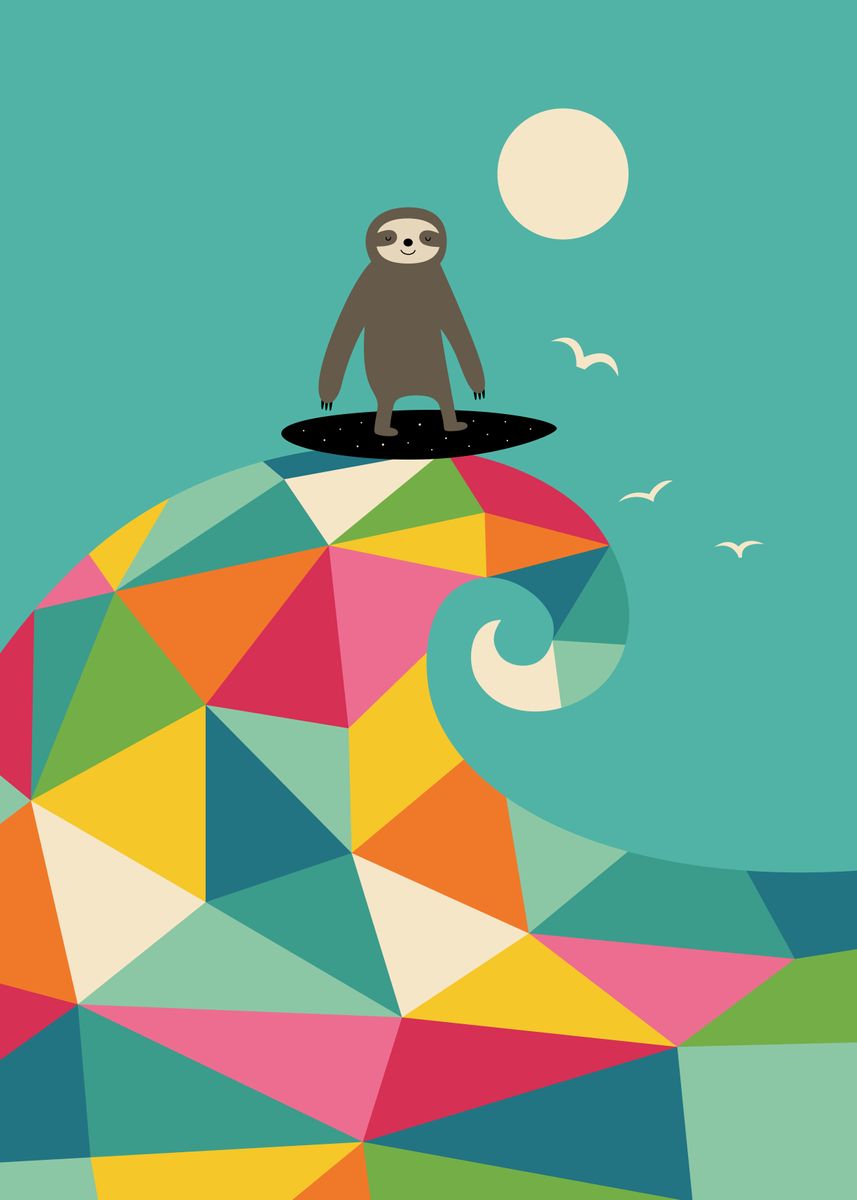 'Surfs Up' Poster, picture, metal print, paint by Andy Westface | Displate