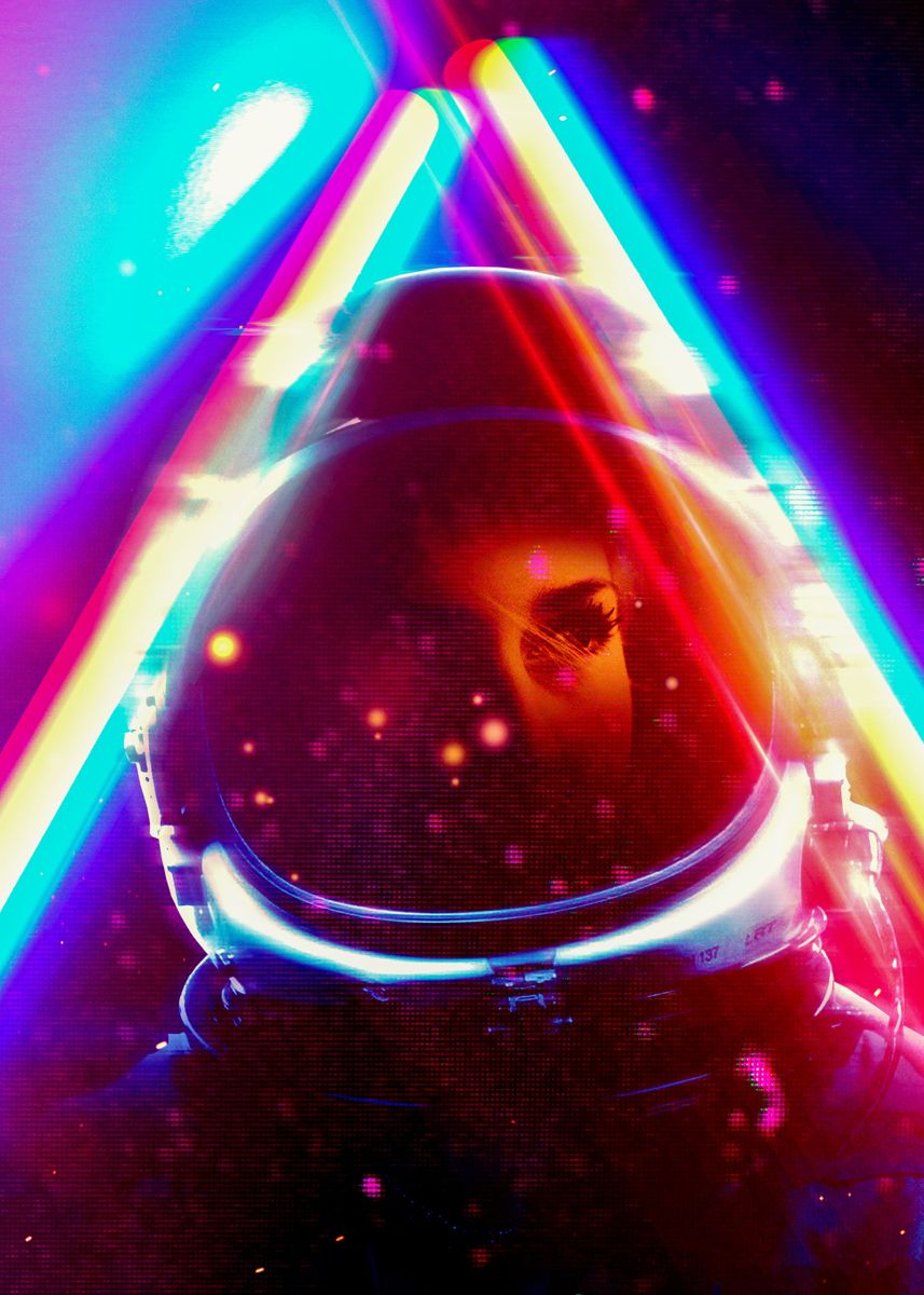 'Neon ' Poster, picture, metal print, paint by seam less | Displate