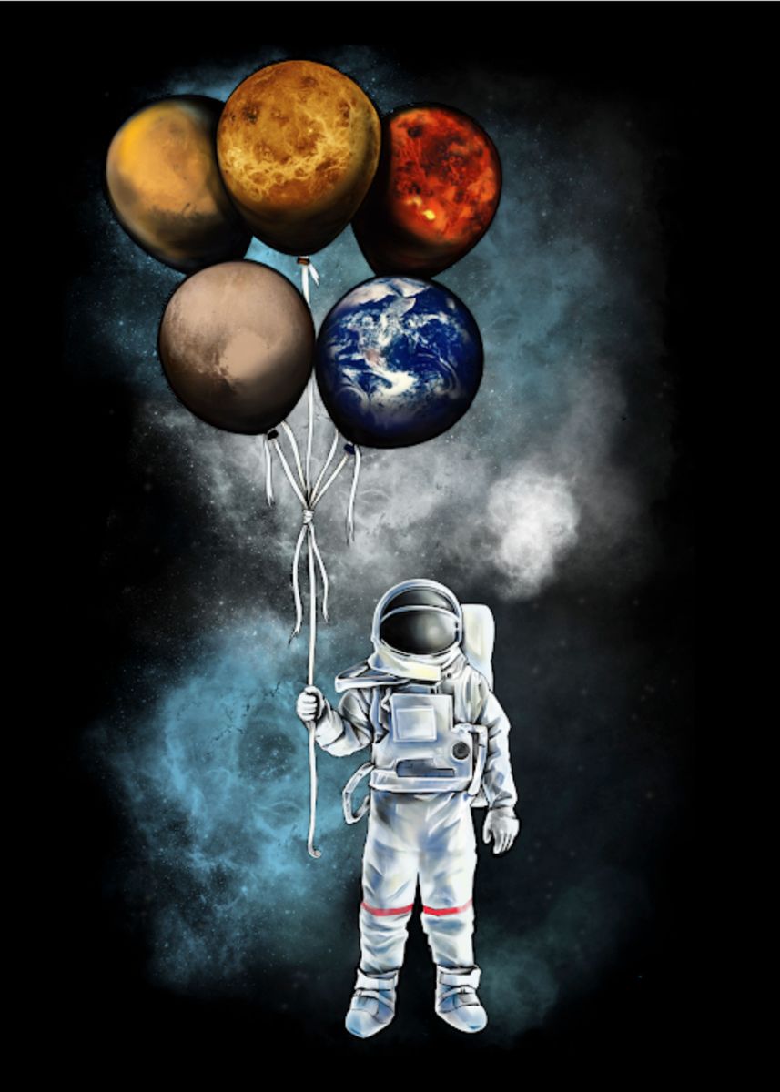 'Spaceman's Trip' Poster, picture, metal print, paint by Jonathan ...